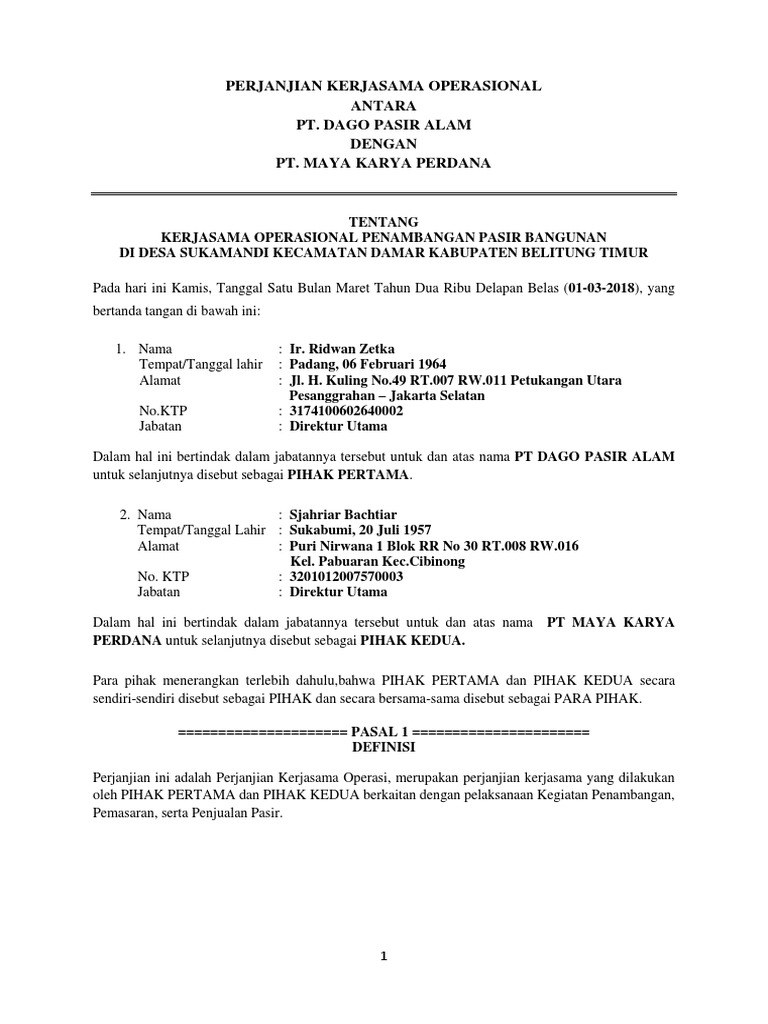 Kso Pasir Draft-2 | PDF | Pengelolaan Keuangan & Uang