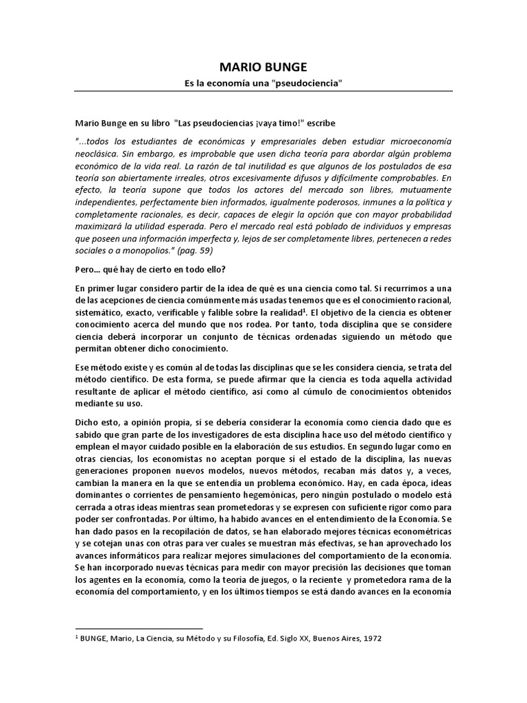 Mario Bunge | PDF | Método científico | Science