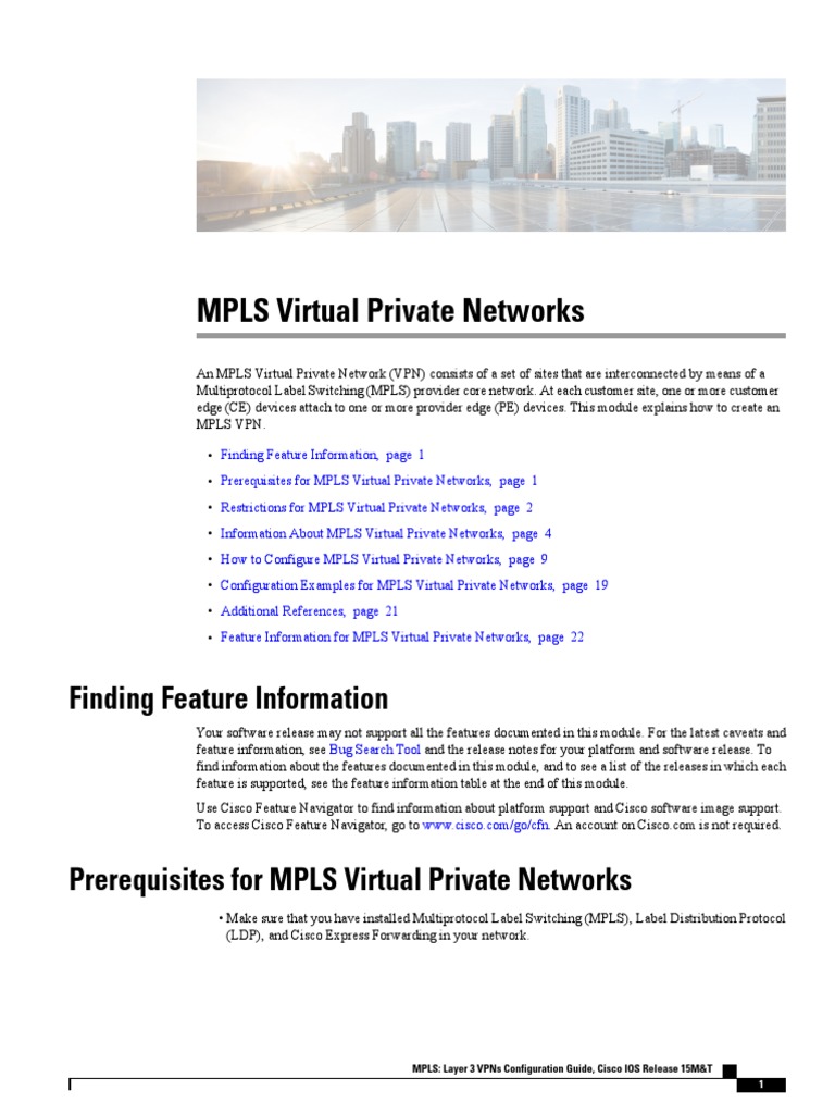 MP CFG Layer3 VPN | PDF | Virtual Private Network | Multiprotocol Label ...