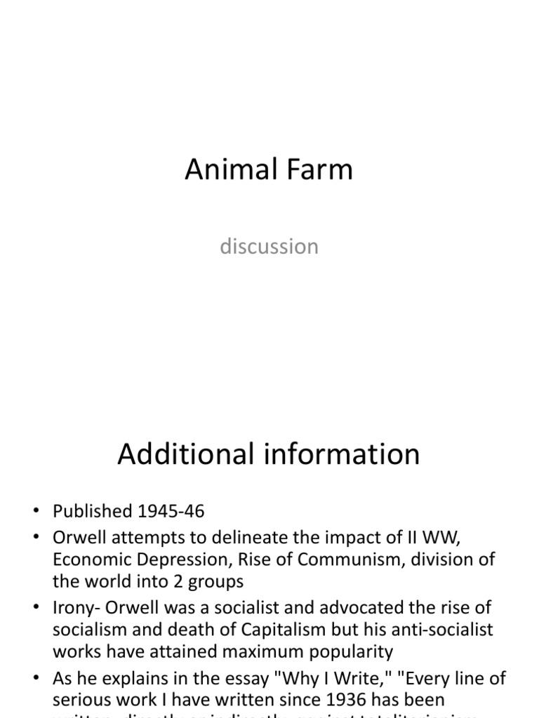 Animal Farm | PDF | Joseph Stalin | Socialism