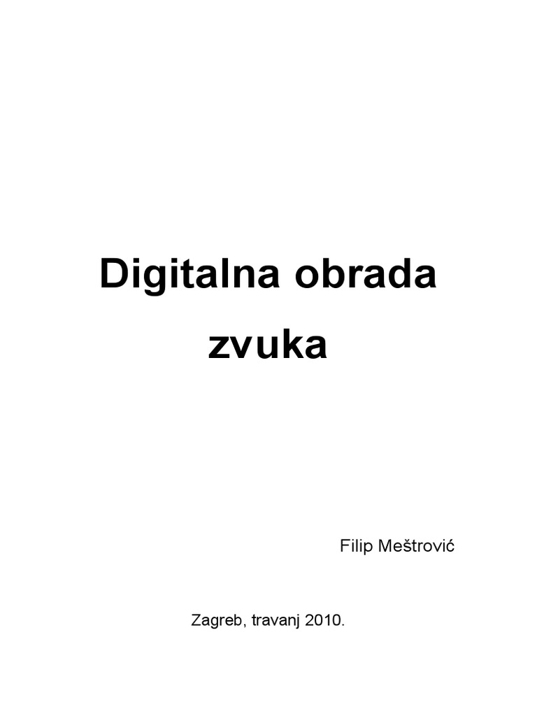Digitalna Obrada Zvuka | PDF