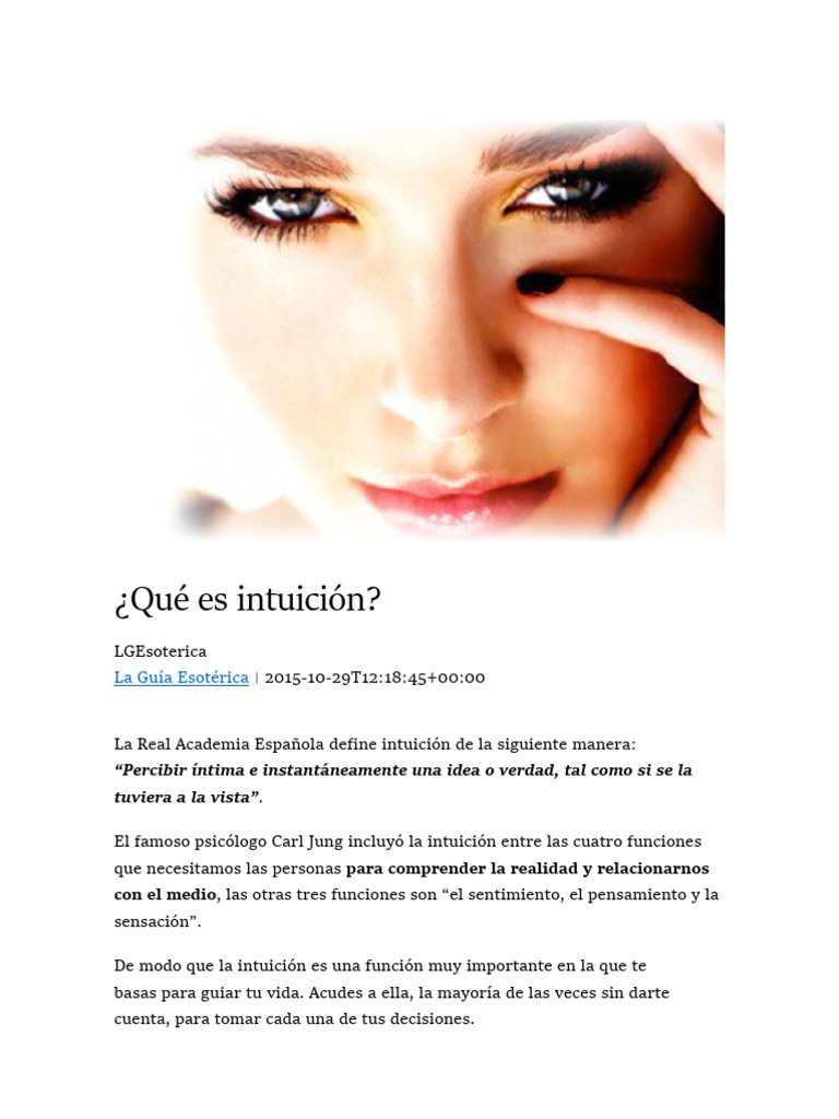 Claves Para Activar La Intuicion | Intuición | Experiencia subjetiva