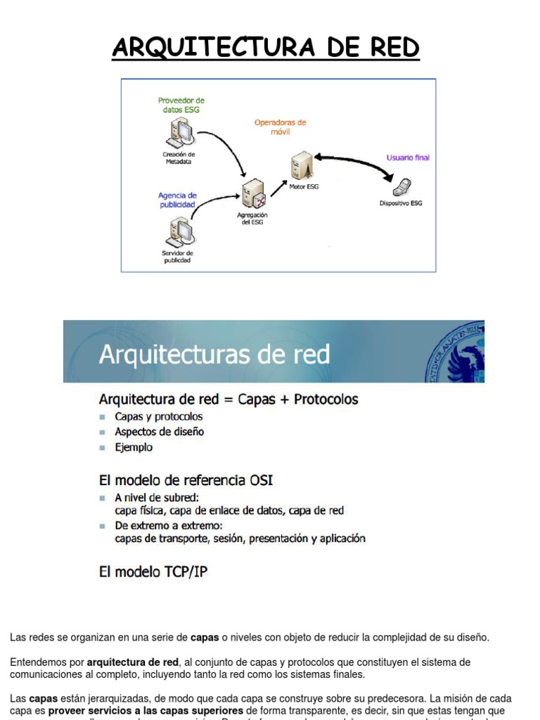 Arquitectura de Red | PDF | Topología de la red | Red de computadoras