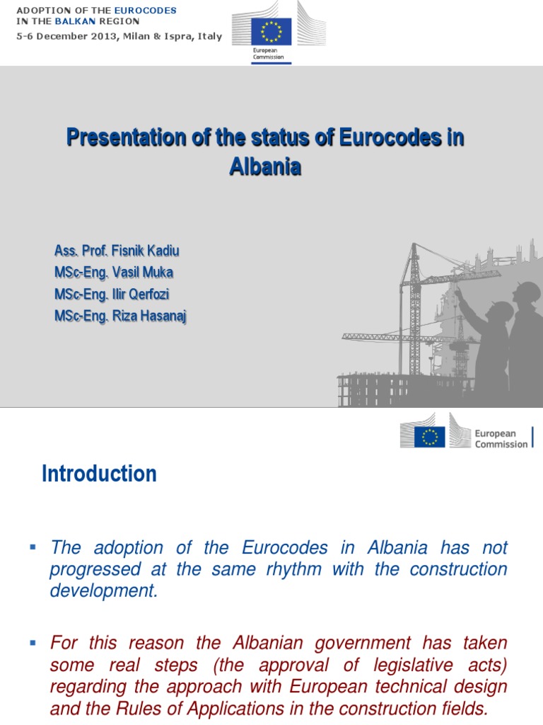 The Progress of Eurocode Adoption in Albania: Translation ...