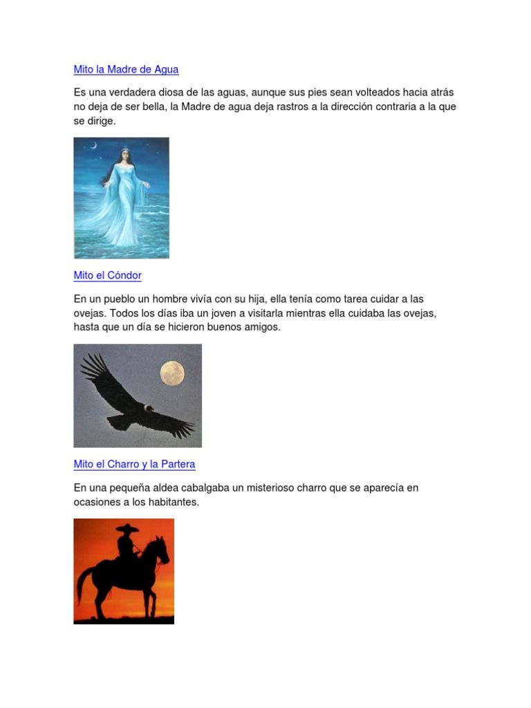 3 Mitos Cortos Con Imagenes