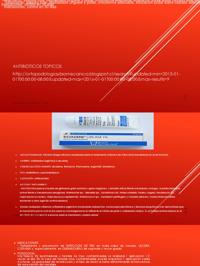Antibioticos Topicos | PDF | Pie | Enfermedades y trastornos