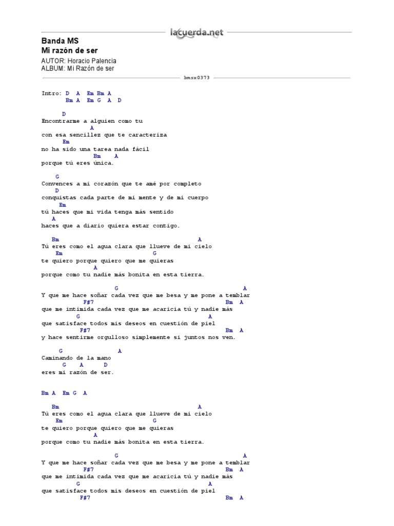 Mi Razón de Ser (Banda MS) | PDF