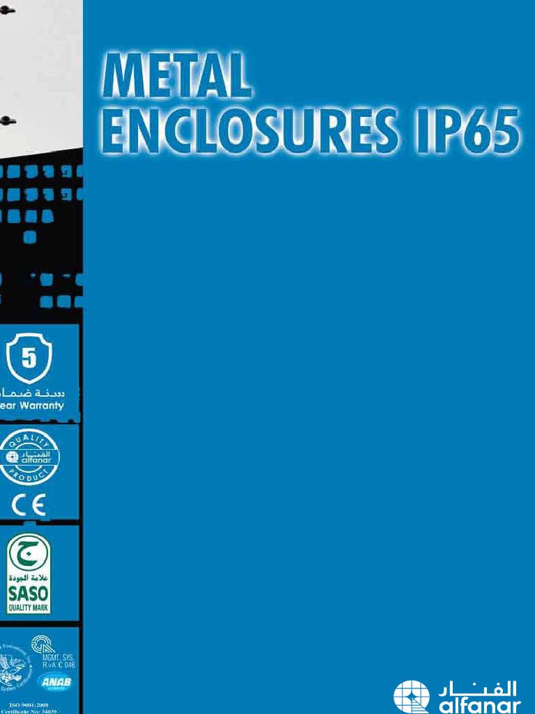 Alfanar IP65 Metal Enclosures Guide | PDF | Door | Electric Power ...