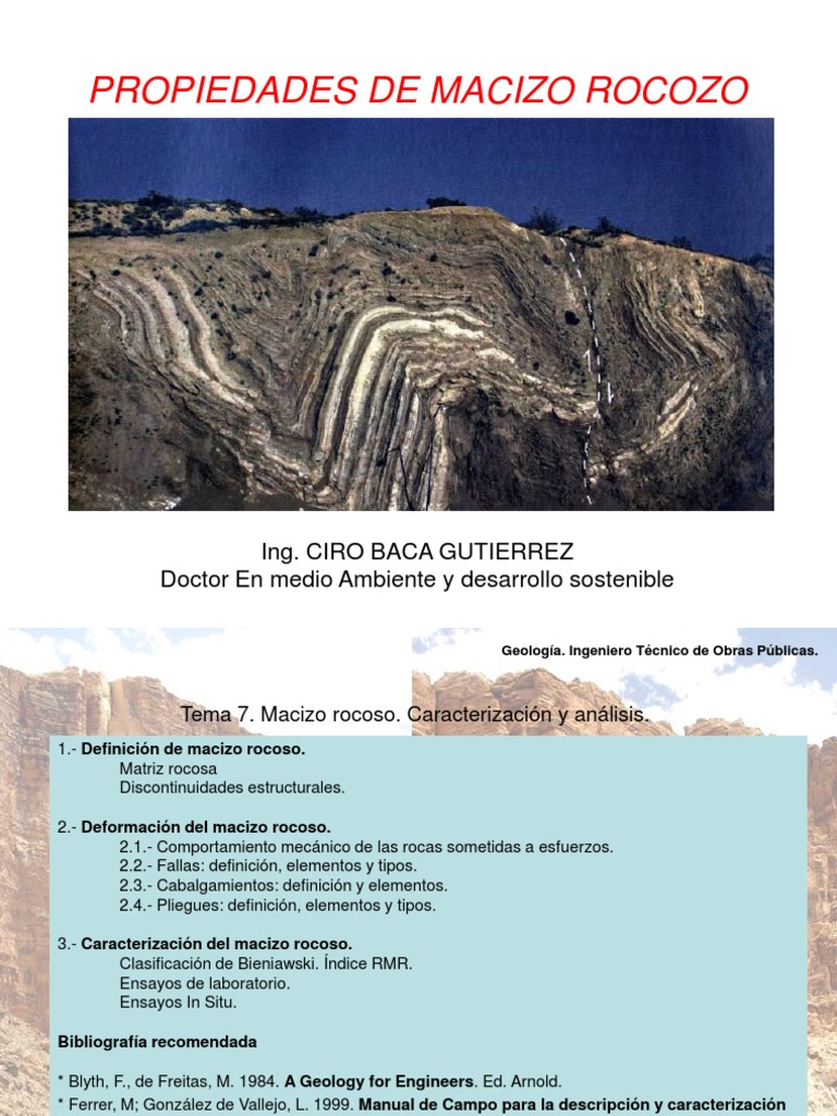 3) Propiedades de Un Macizo Rocoso | PDF | Falla (geología) | Tectónica
