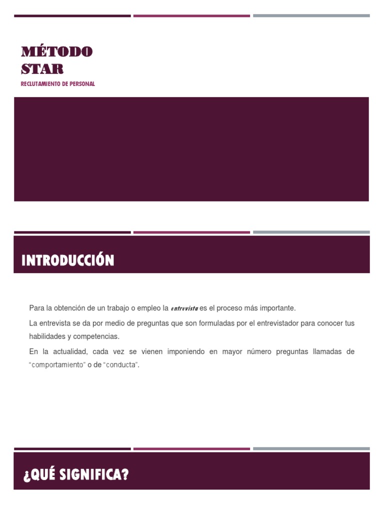 Método Star | PDF | Comportamiento | Gestión de recursos humanos