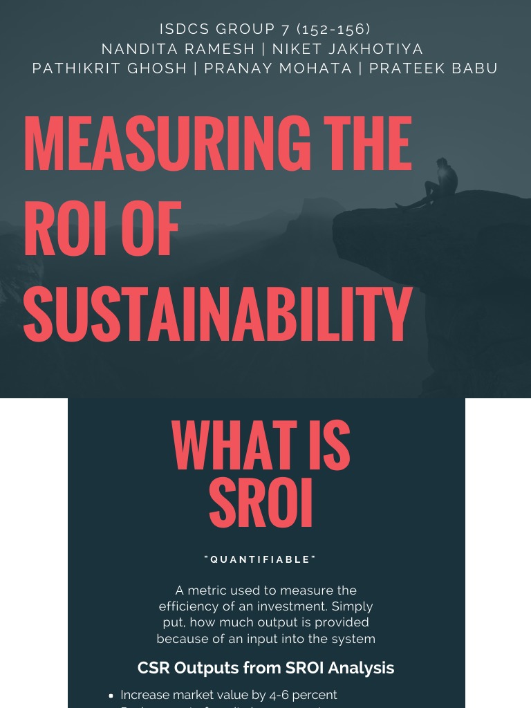 Measuring SROI | PDF | Corporate Social Responsibility | Sustainability
