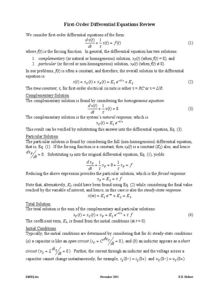 DiffEQ 1 PDF | PDF | Logical Truth | Physics