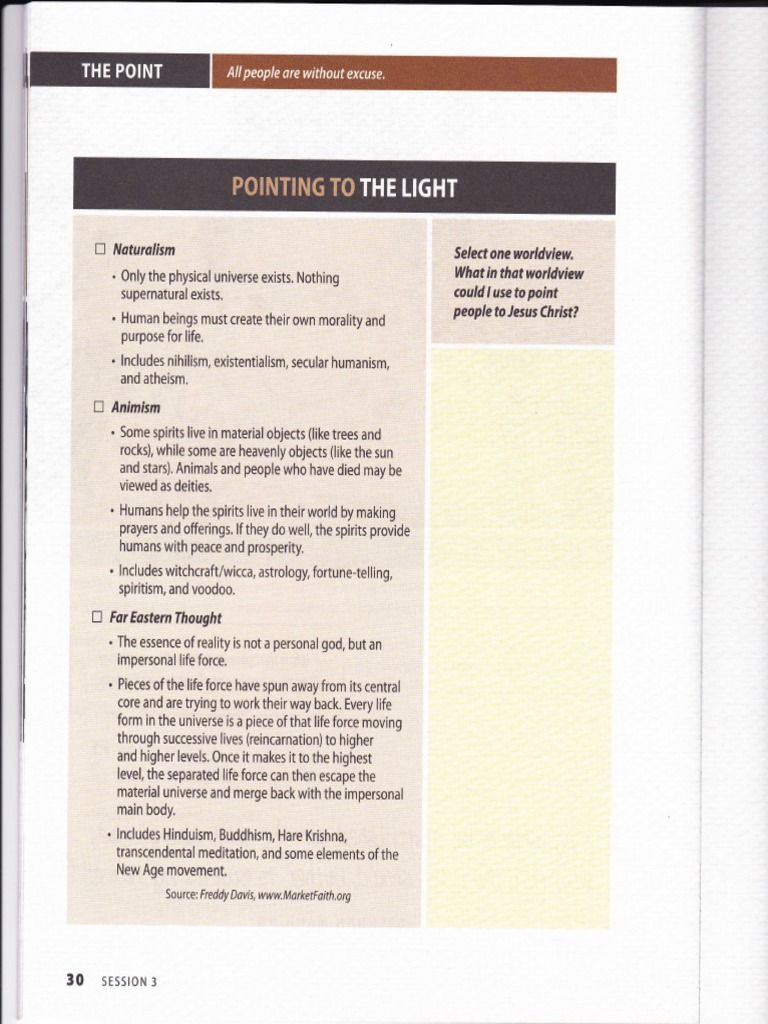 Naturalism Worldview, in I Useto Point Peopleto: Select | PDF