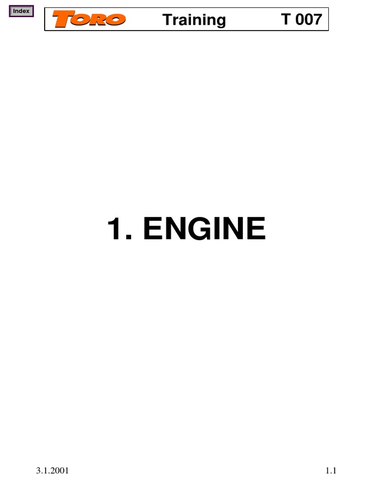 Engine: Training T 007 | PDF | Fuel Injection | Diesel Engine