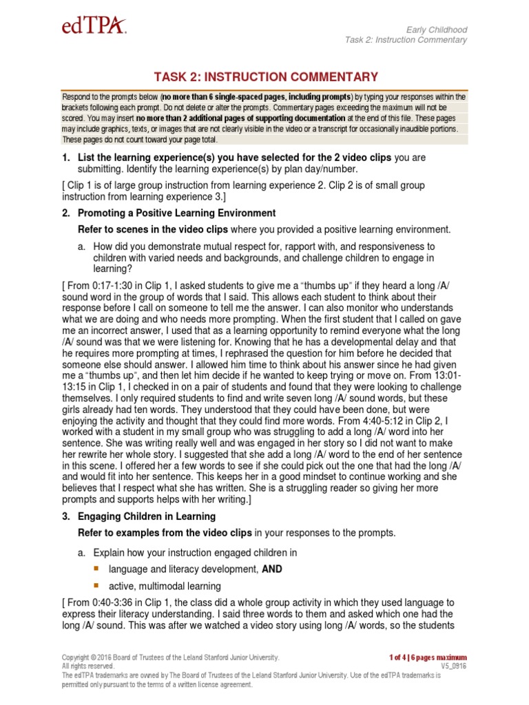 Instruction Commentary | PDF | Change | Learning