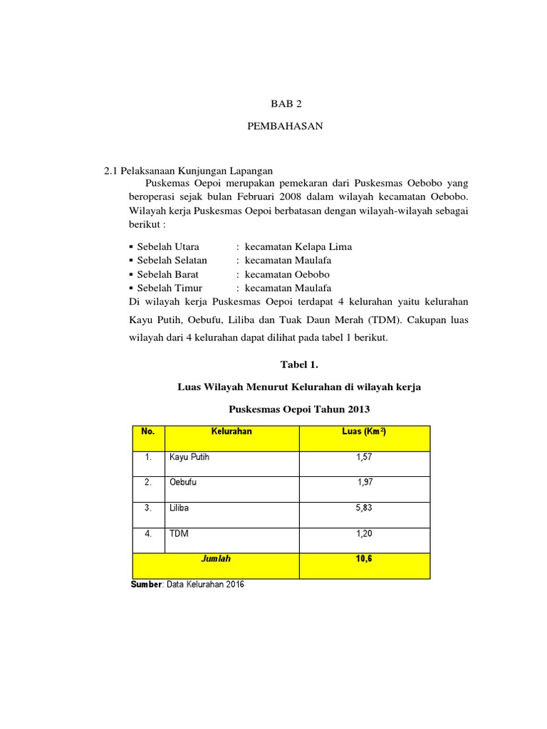 BAB 2 Laporan PKM | PDF