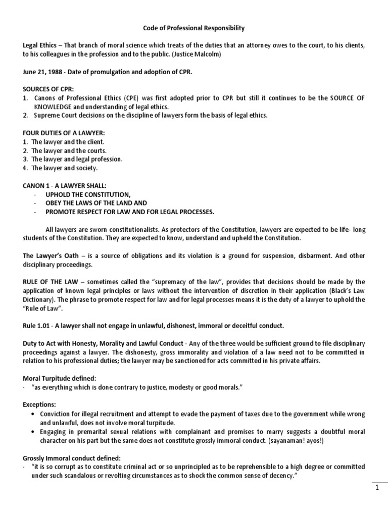 Legal Ethics Notes | PDF | Lawyer | Practice Of Law