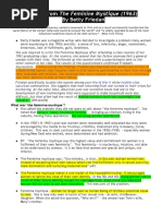 The Feminine Mystique Explained | PDF | Feminism | Gender Studies