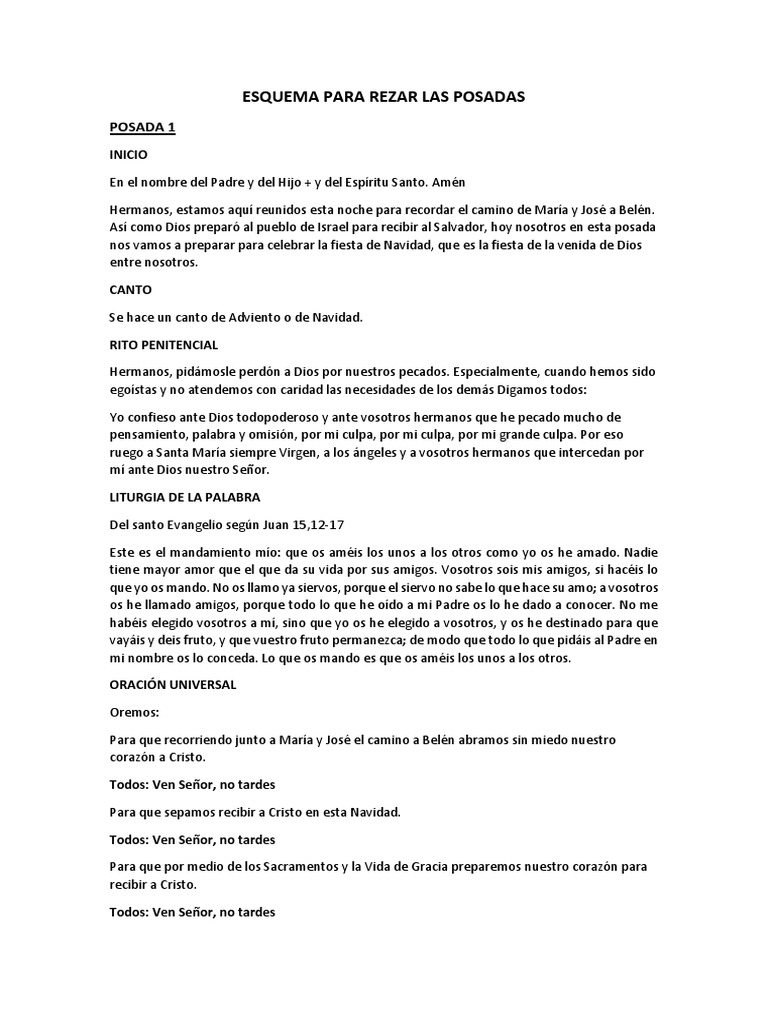 Guía de Oración para Posadas Navideñas | PDF | María, madre de Jesús | Cristo (título)