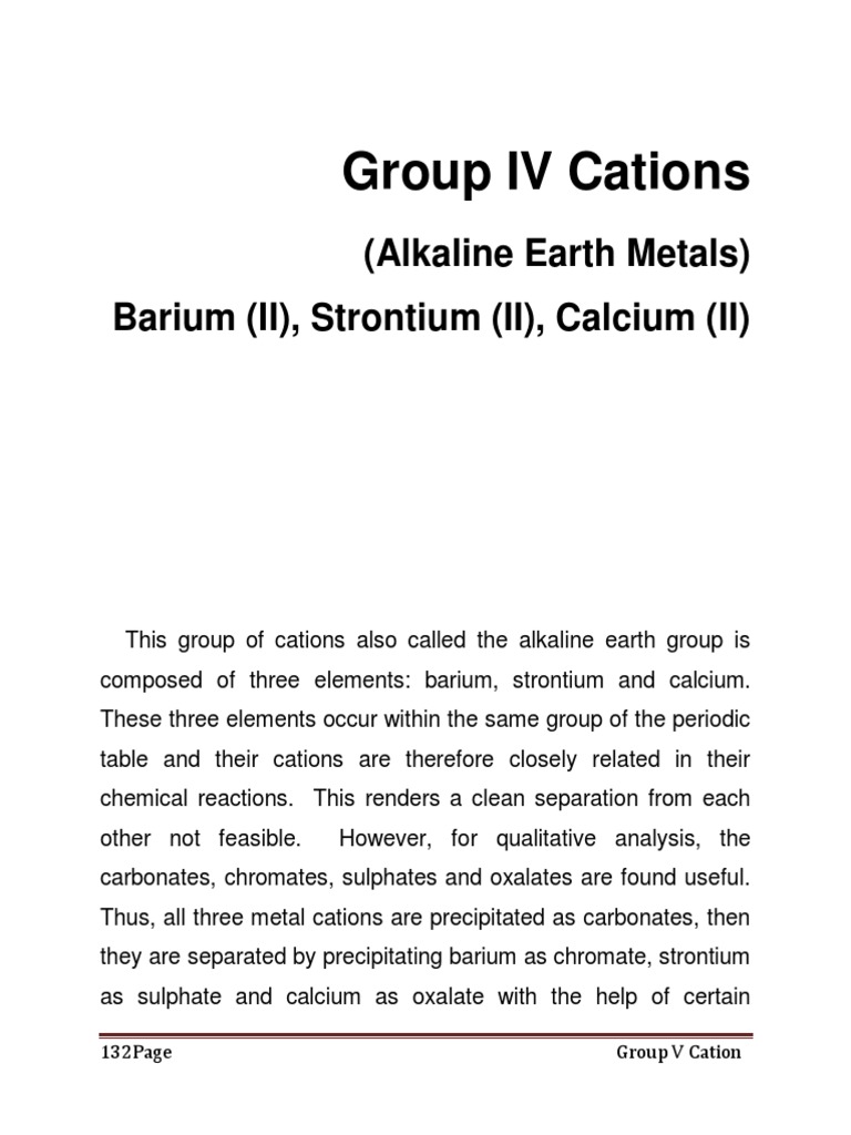 Identificação de Cátions | PDF | Carbonate | Ammonium