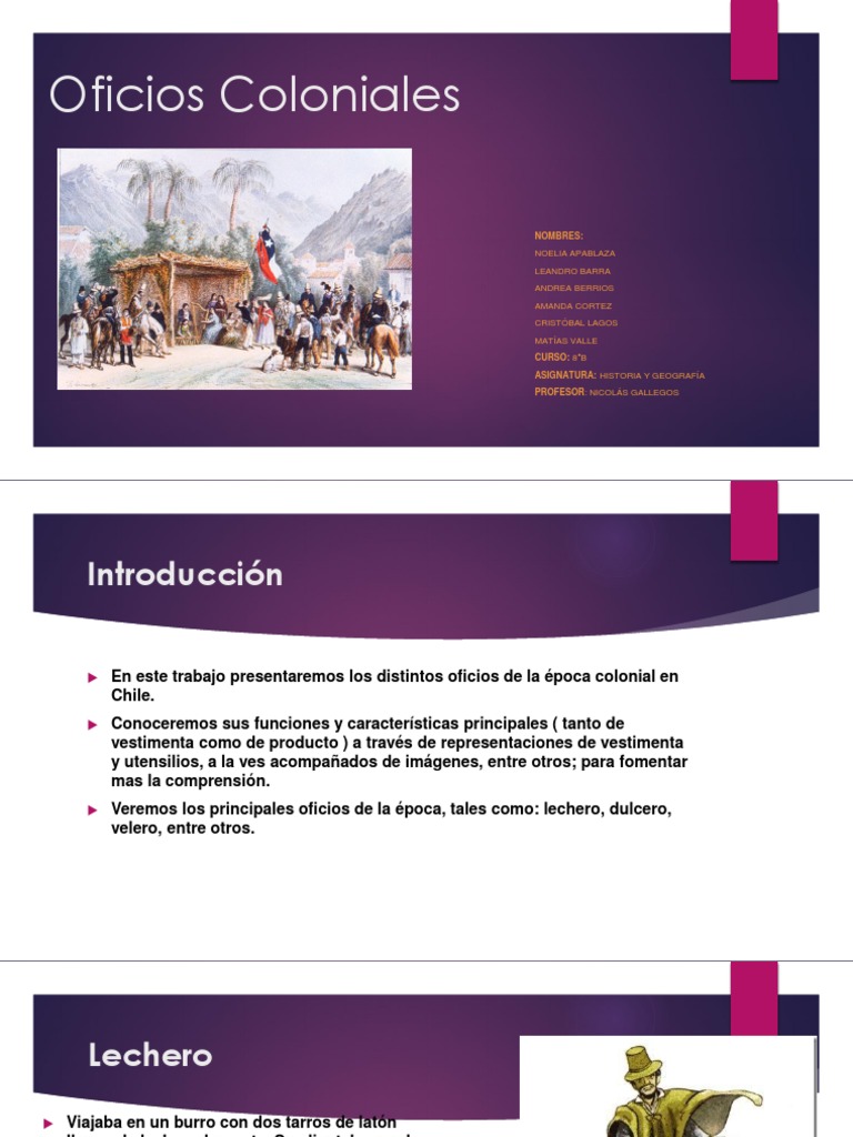 Oficios Coloniales | PDF | Alimentos