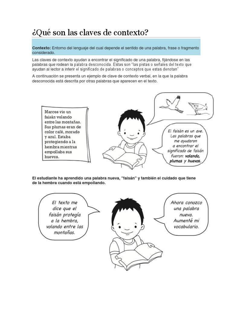Qué Son Las Claves de Contexto | PDF | Palabra | Comprensión lectora
