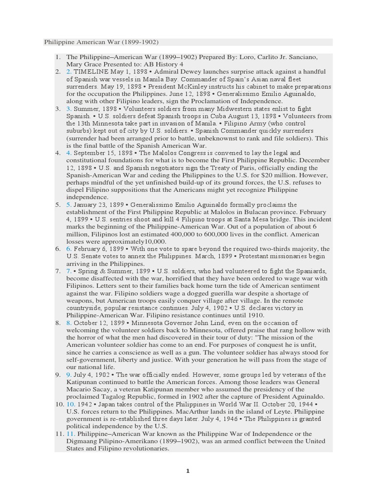 Philippine American War | PDF | Philippines | Government