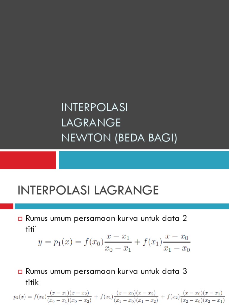 INTERPOLASI Lagrange Dan Newton | PDF