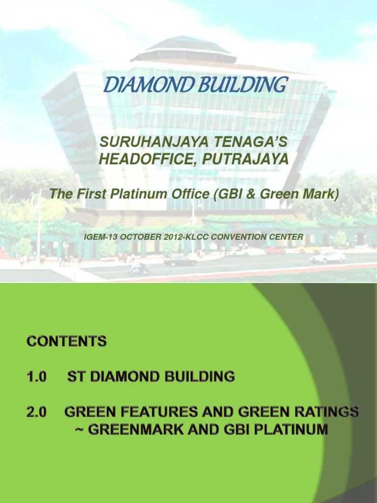 Diamond Building: GBI Platinum HQ | PDF | Green Building | Window