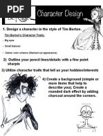 Tim Burton Self-Portrait Guide | PDF | Pencil | Eyebrow
