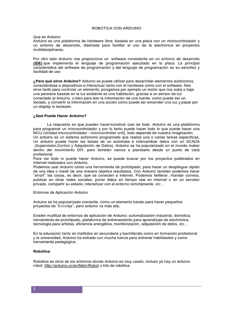 Introducción a Arduino y sus Aplicaciones | PDF | Arduino | Microcontrolador