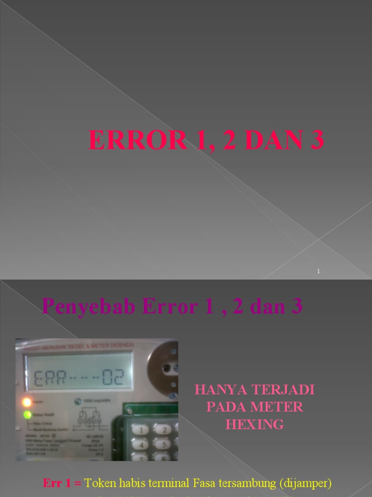 Jenis Jenis Error Hexing | PDF