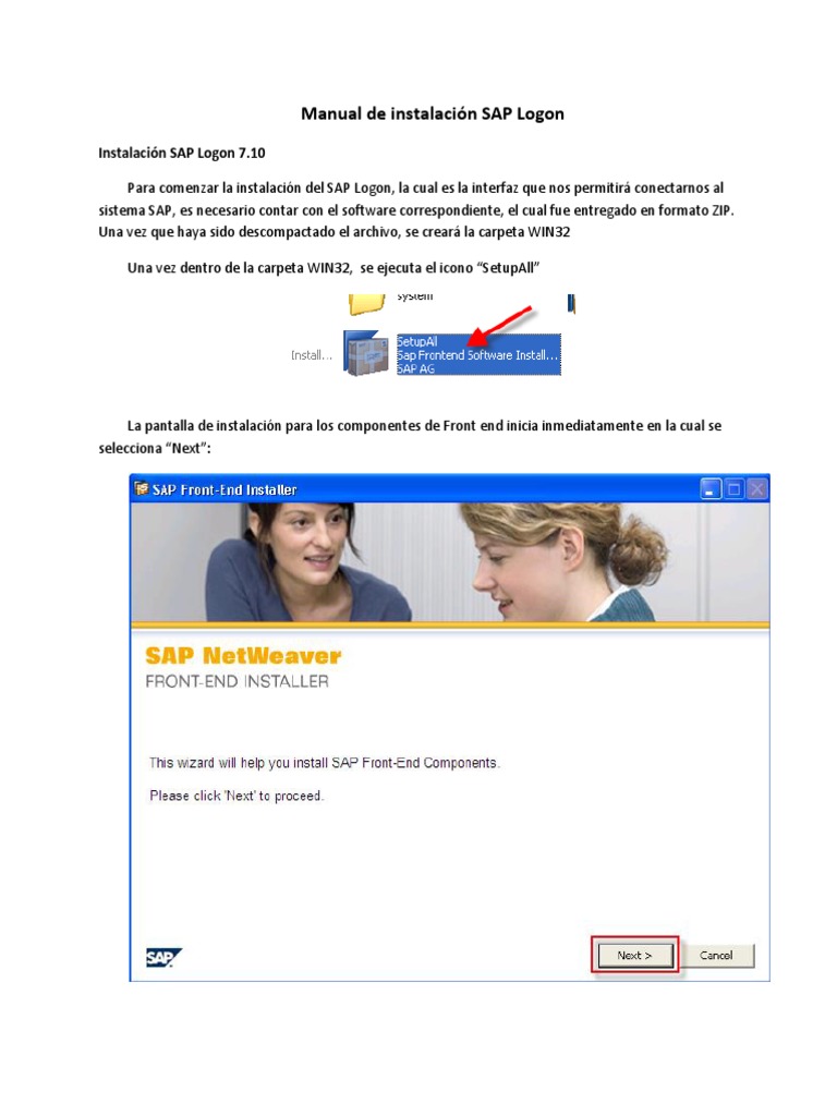 Manual de Instalación SAPGUI | PDF | Interfaces gráficas de usuario ...