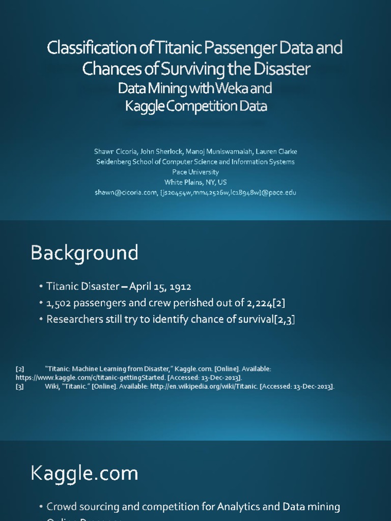 Titanic Classification Disaster Kaggle | PDF | Rms Titanic | Applied ...