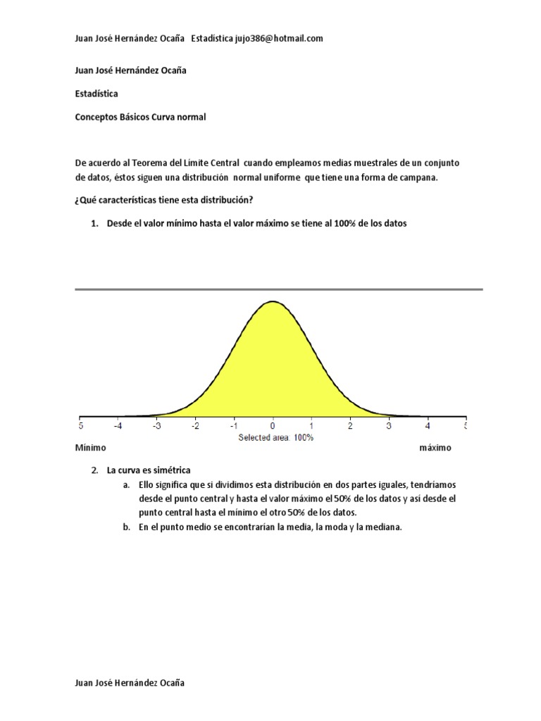 Curva Normal: Conceptos y Aplicaciones | PDF | Distribución normal | Media