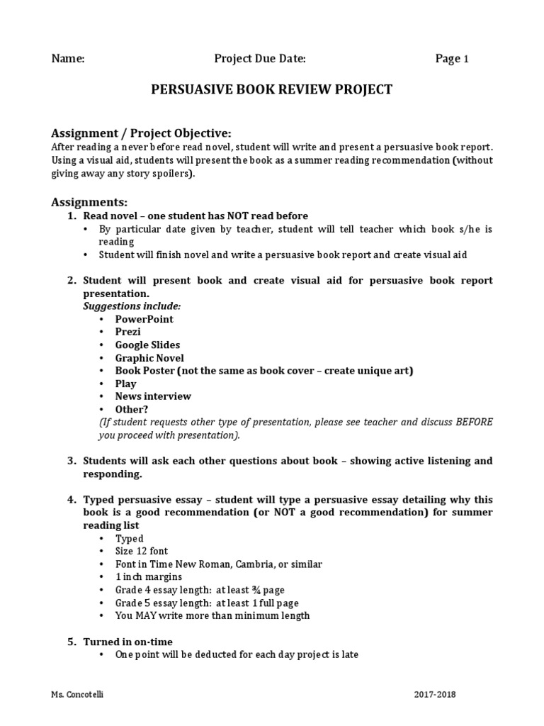 Persuasive Book Review | PDF | Reason | Writing