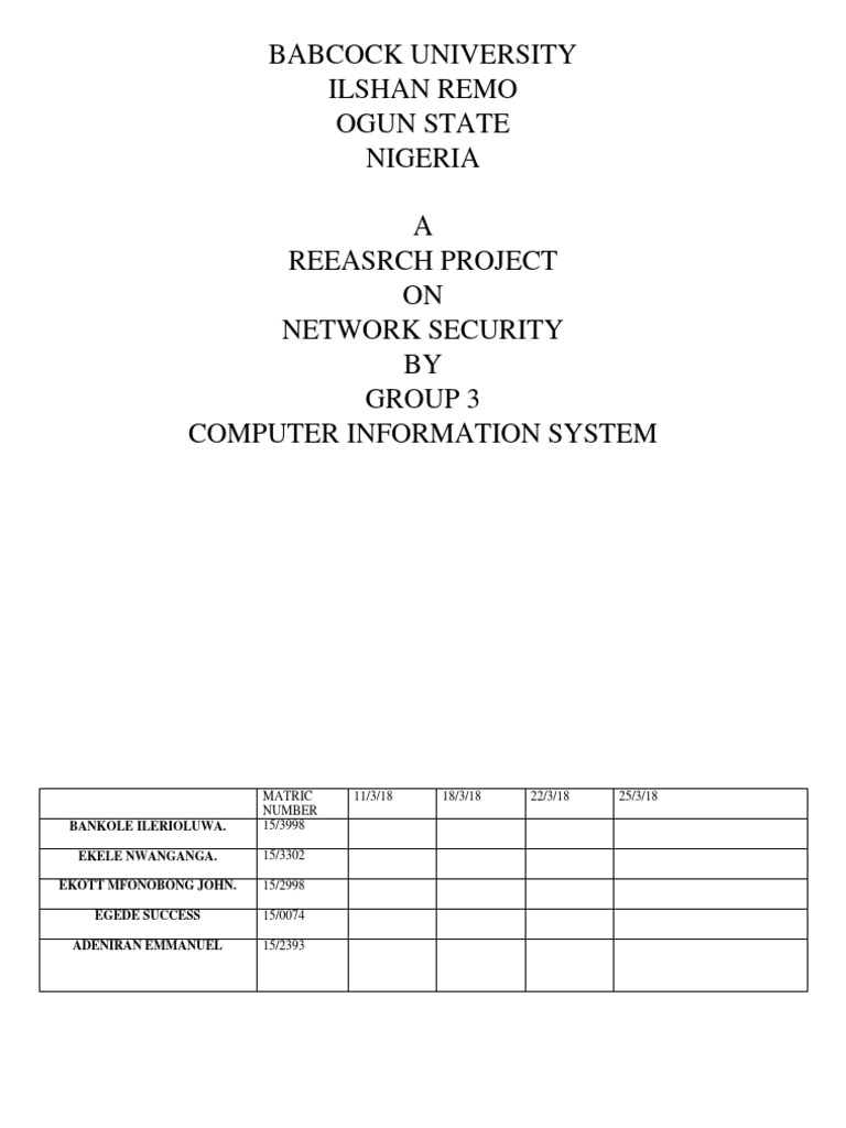 Network Security Research Project | PDF | Computer Virus | Denial Of ...