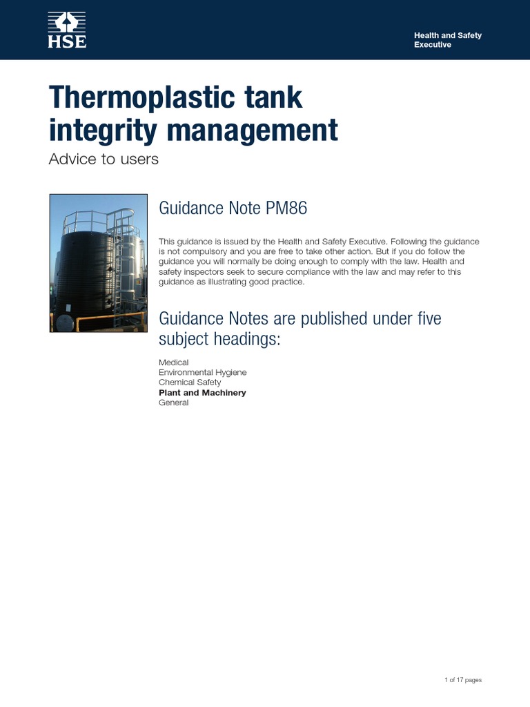 Thermoplastic Tank Integrity Management | PDF | Thermoplastic ...