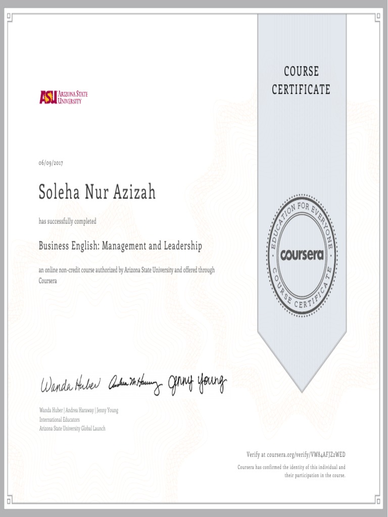 All Certificates | PDF | Arizona State University | Change