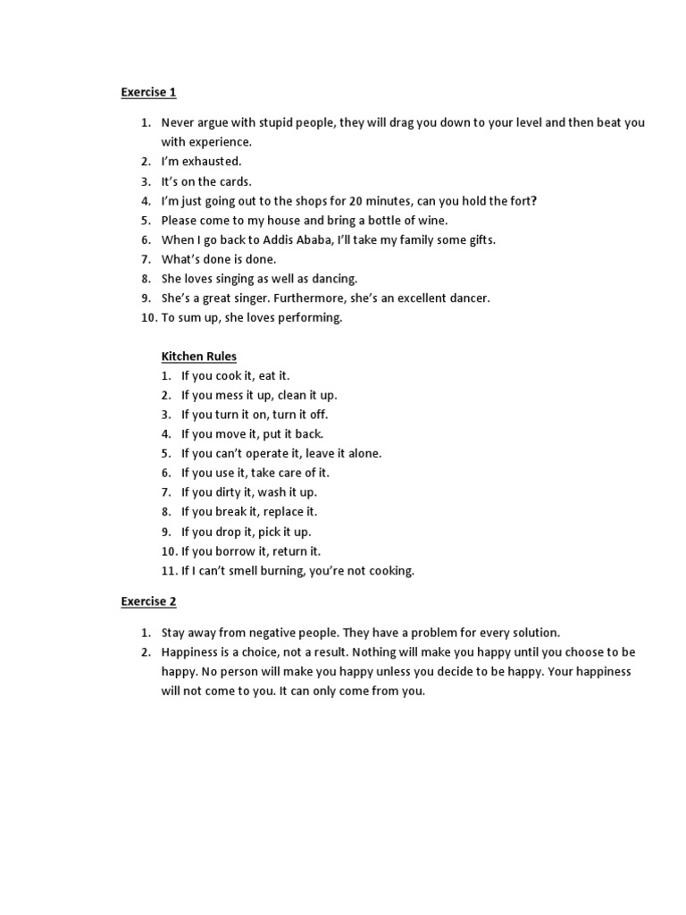 Exercise | PDF