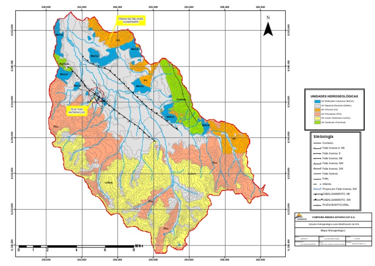 Mapa Hidrogeológico Antapaccay | PDF | Geología estructural | Geología