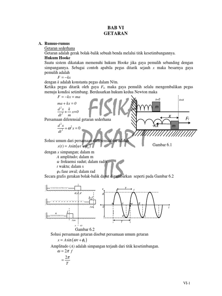 Getaran Harmonis: Rumus dan Contoh Soal | PDF