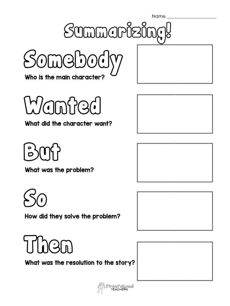 SWBST Graphic Organizer Worksheet | PDF
