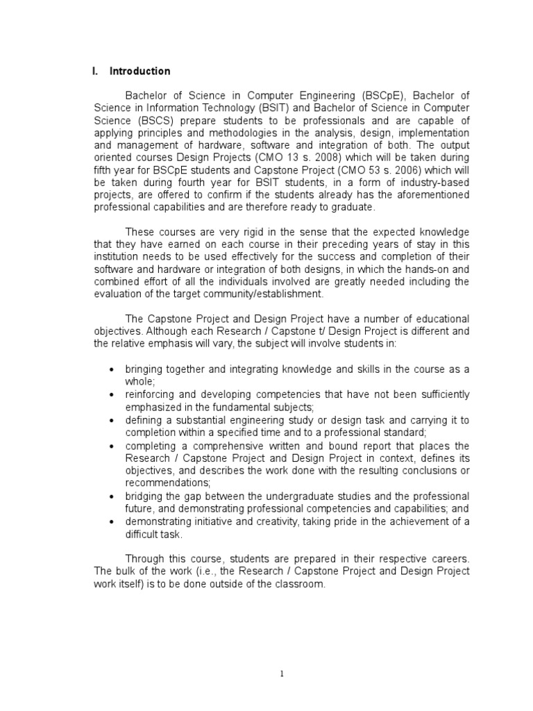 Capstone Project Design Guidelines | PDF | Thesis | Citation