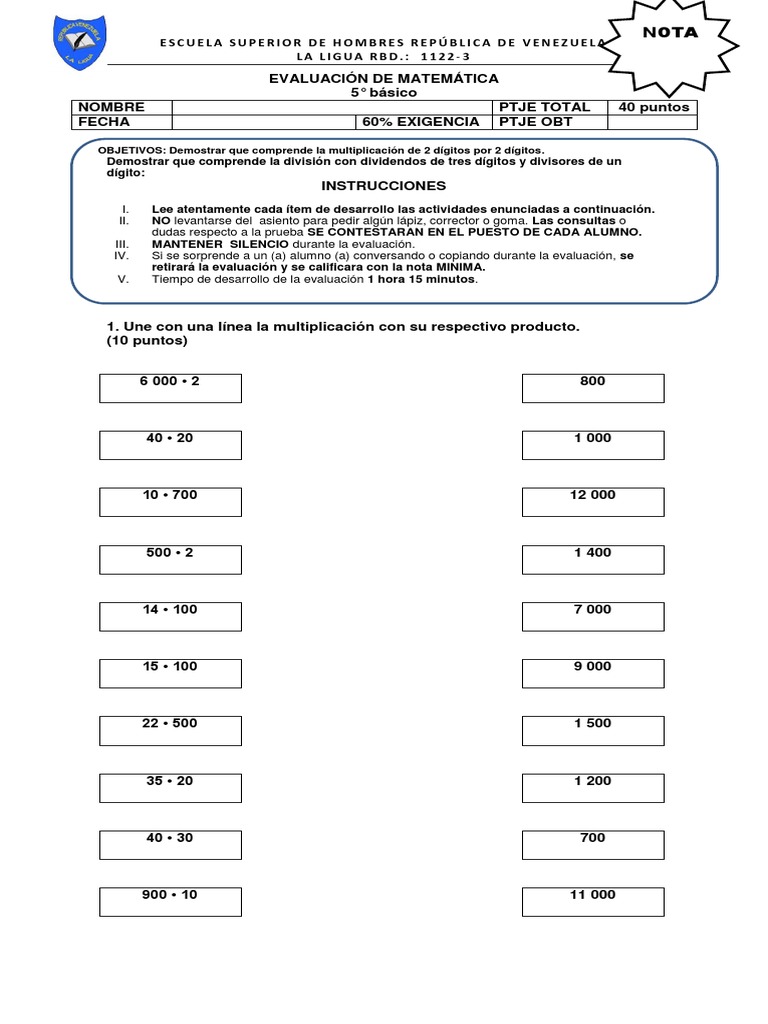 PRUEBA Multiplicación y División | PDF | Violencia | Conflicto armado