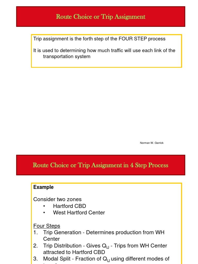 Route Choice or Trip Assignment | PDF | Areas Of Computer Science | Applied Mathematics