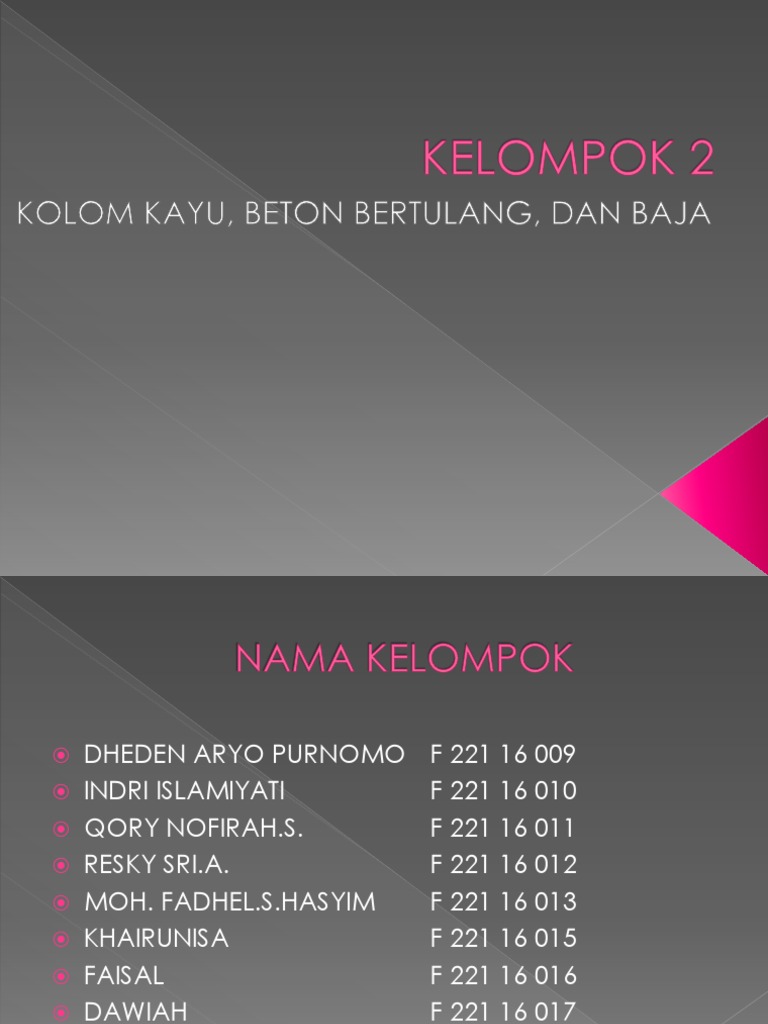 Tugas PPT Kolom Kelompok 2 | PDF