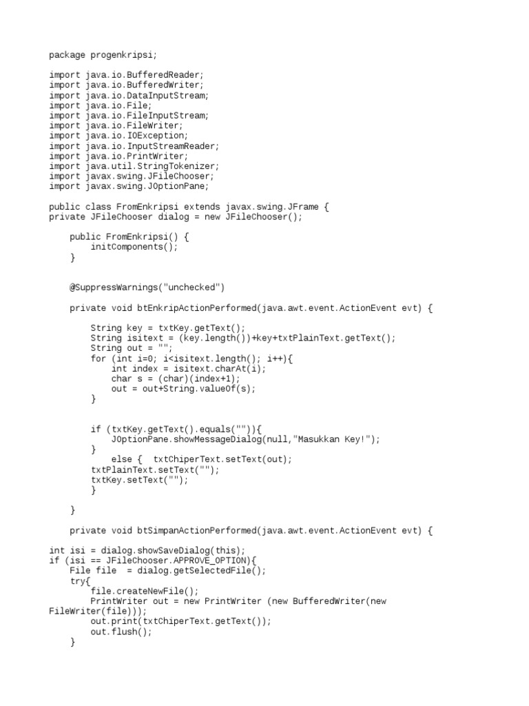 Java Encryption GUI Program | PDF | Computer Programming | Software Engineering