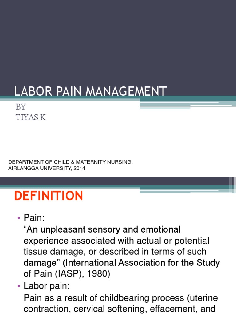 Labor Pain Management | PDF | Childbirth | Uterus
