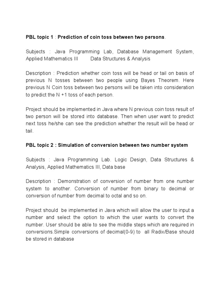 All PBL Topic Final | PDF | Databases | Java (Programming Language)